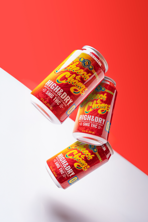 Wondermelon- HIGH AND DRY THC Infused Seltzer Water – Cheech & Chong's ...