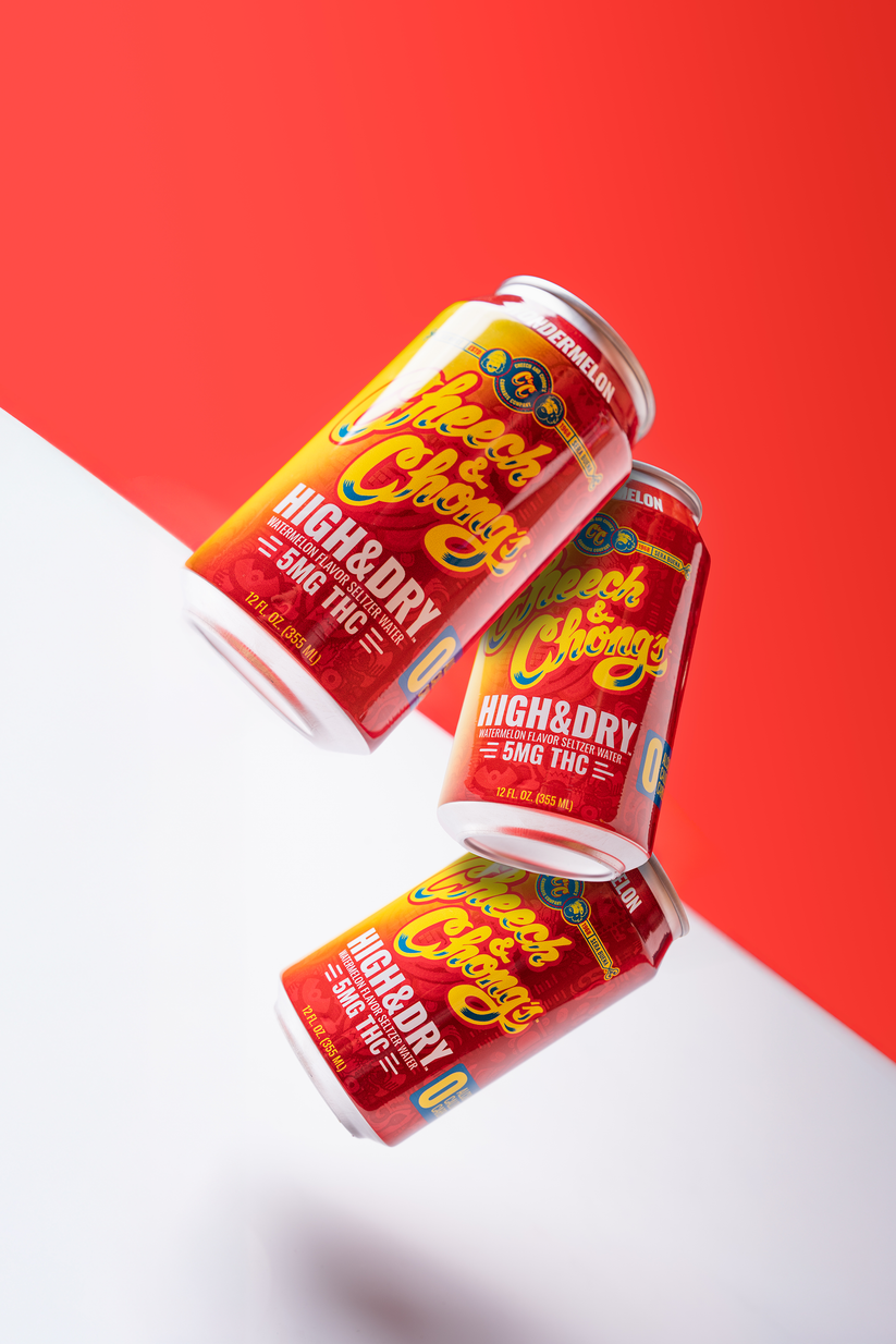 Wondermelon- HIGH AND DRY THC Infused Seltzer Water – Cheech & Chong's ...